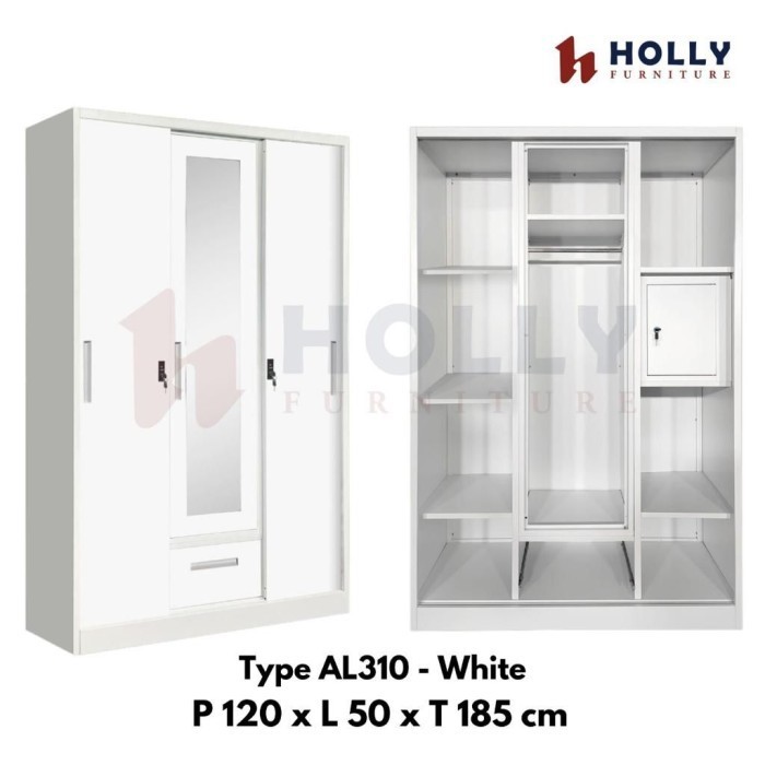 Jual Lemari Pakaian Besi 3 Pintu - 4 Pintu Sliding Import Lemari Baju Besi Barang Baru | Shopee ...