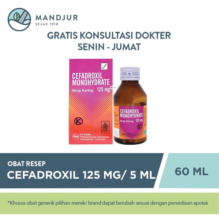 Jual Cefadroxil 125 mg/5 ml Dry Syrup 60 ml | Shopee Indonesia