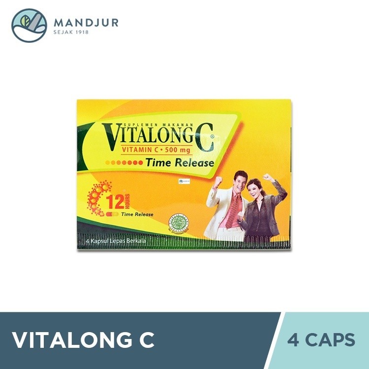 Jual Vitalong C 4 Kapsul - Suplemen Vitamin C Daya Tahan Tubuh | Shopee ...