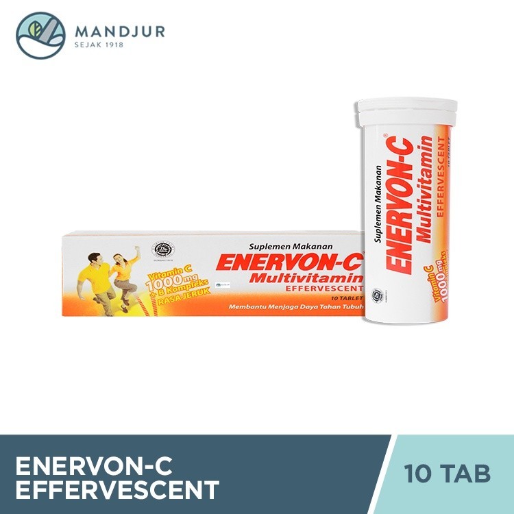 Jual Enervon-C Effervescent 10 Tablet - Multivitamin Daya Tahan Tubuh ...