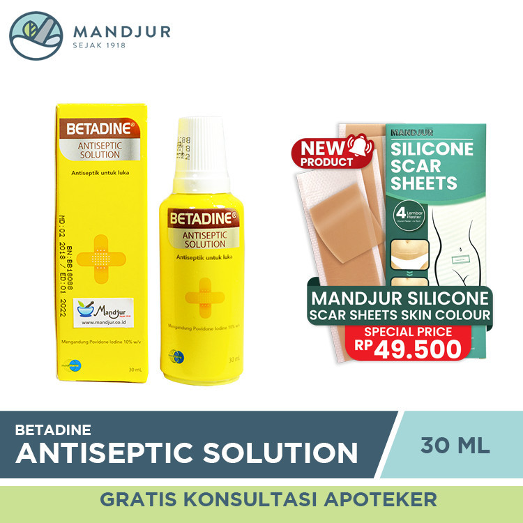 Jual Betadine 30 mL - Antiseptik untuk Luka Lecet, Luka Jatuh, Luka ...
