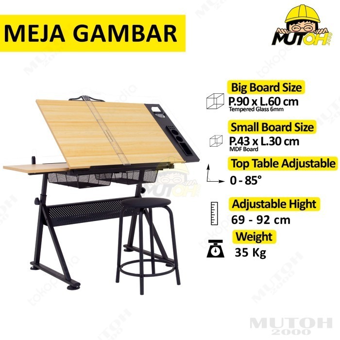 Jual Meja Gambar Arsitek Desain Dan Seni Rupa - Mdf Serat Kayu | Shopee ...