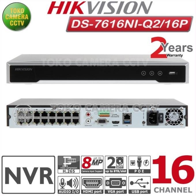 Jual Nvr 16 Channel Hikvision Ds-7616Ni-Q2-16P Poe | Shopee Indonesia