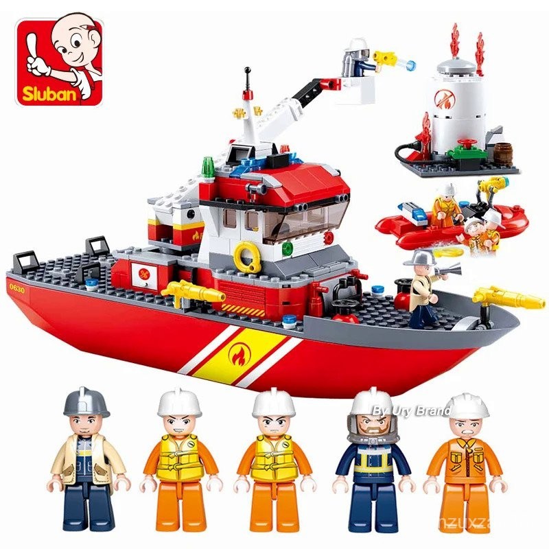Jual Sluban City Fire Station Model Konstruksi Kapal Pemadam Kebakaran ...