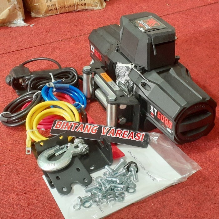 Jual Winch Black Hourse 6000 Lbs 3 Ton Winch Offroad Winch Derek Towwing Promo | Shopee Indonesia