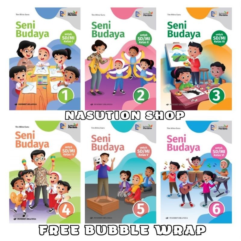 Jual Buku Seni Budaya Kelas 1 2 3 4 5 6 SD/MI Erlangga Kurikulum Merdeka Original Kurmer Km ...
