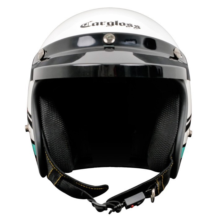 Jual Helm Starline Cfm Retro Half Face - Starline White Glossy | Shopee ...
