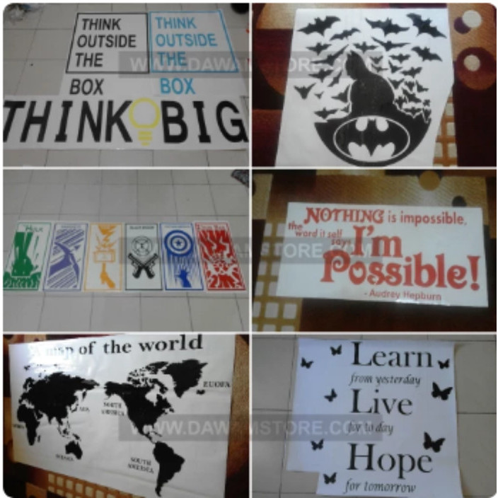 Jual ll Sticker Dinding Kaca Cutting Stiker Dekorasi Tembok Gym Hulk ...