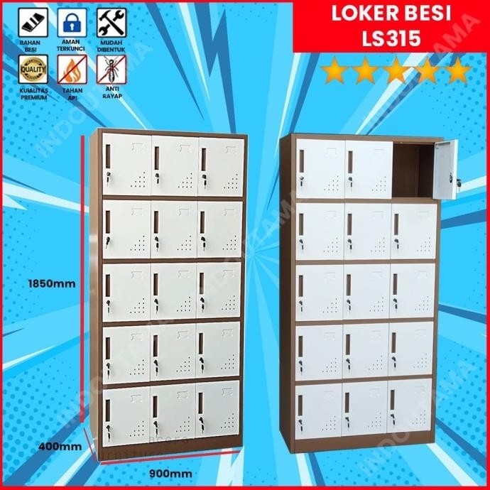 Jual ACERO AC-LS315 Loker besi 15 Pintu Locker Besi 15 Pintu | Shopee ...