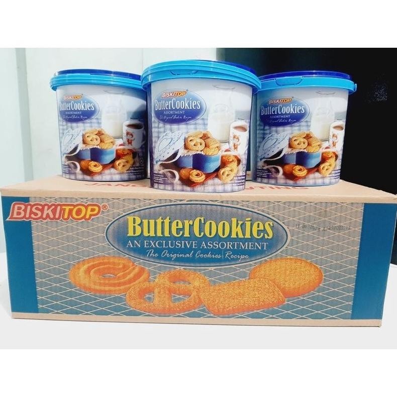 Jual {cookies} Biskitop Assorted ( Toples bulat ) - Biskuit butter ...