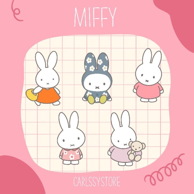 Jual Sticker Nama Custom - Miffy | Shopee Indonesia