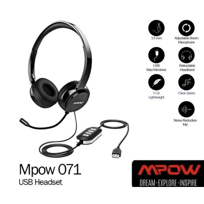 Jual Mpow 071 USB Headset | Shopee Indonesia