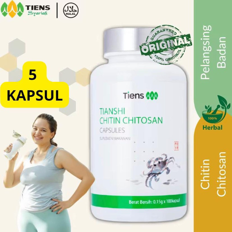 Jual Original (Gratis Ongkir) Chitin Chitosan Tiens Pelangsing Badan ...