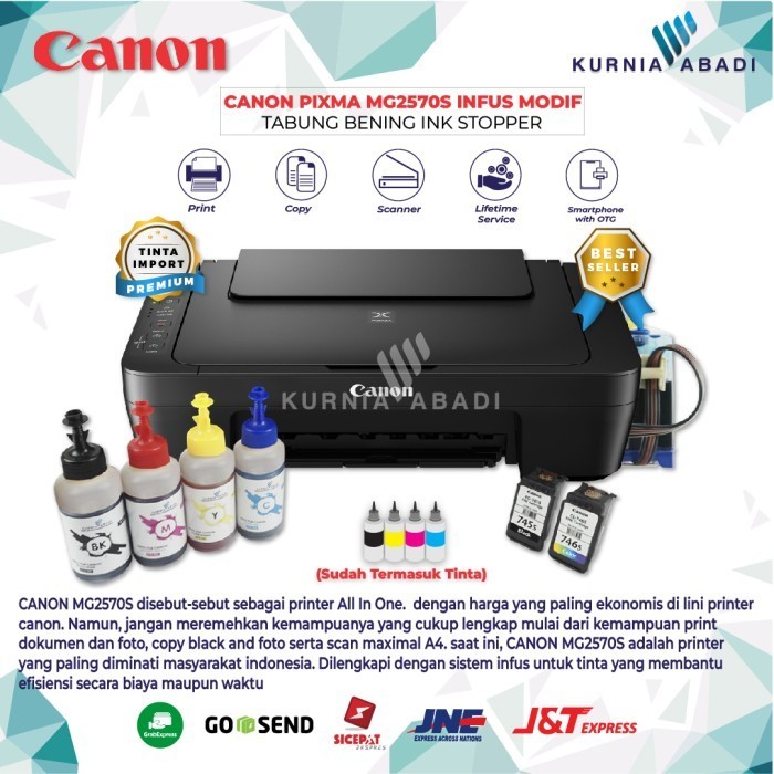 Jual Printer Canon Pixma Mg2570S Infus Print Scan Copy Inkjet Infus ...
