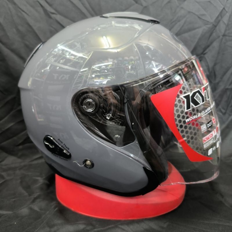Jual helm kyt kyoto R gorilla grey gloss original | Shopee Indonesia