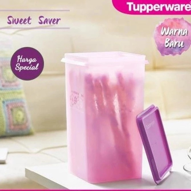 Jual sweet saver tupperware toples kotak tinggi tupperware 2,6L ...