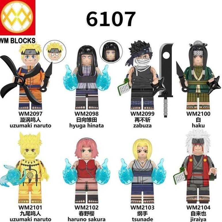 Jual Extra Mainan Naruto Bricks Minifigure Action Figure Naruto Sasuke ...