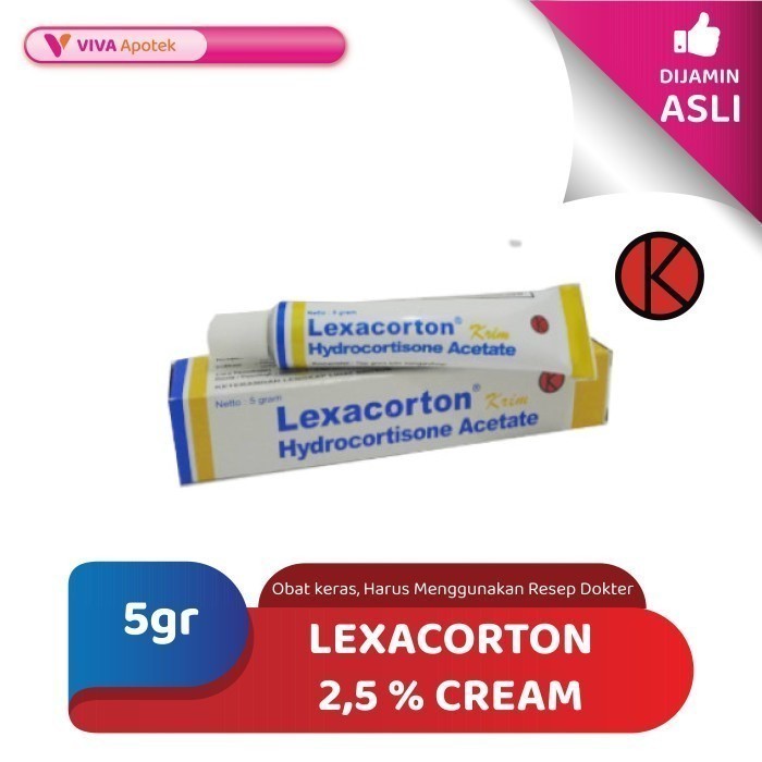 Jual Lexacorton 2,5 % Cream / Hydrocortisone / Alergi / Eksim (5 Gram ...