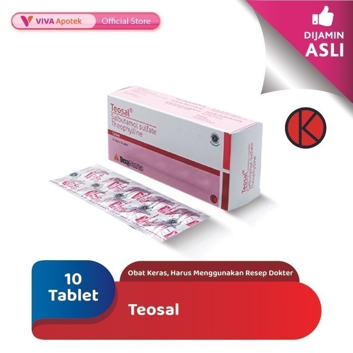 Jual Teosal / Asma / Sesak Napas / Bronkhitis (10 Tablet) | Shopee ...