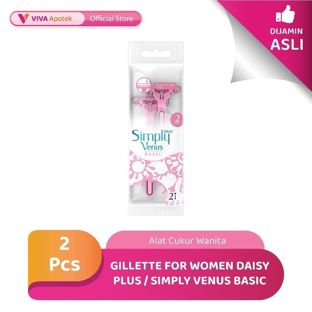 Jual Gillette For Women Daisy Plus / Simply Venus Basic (2 Pcs ...