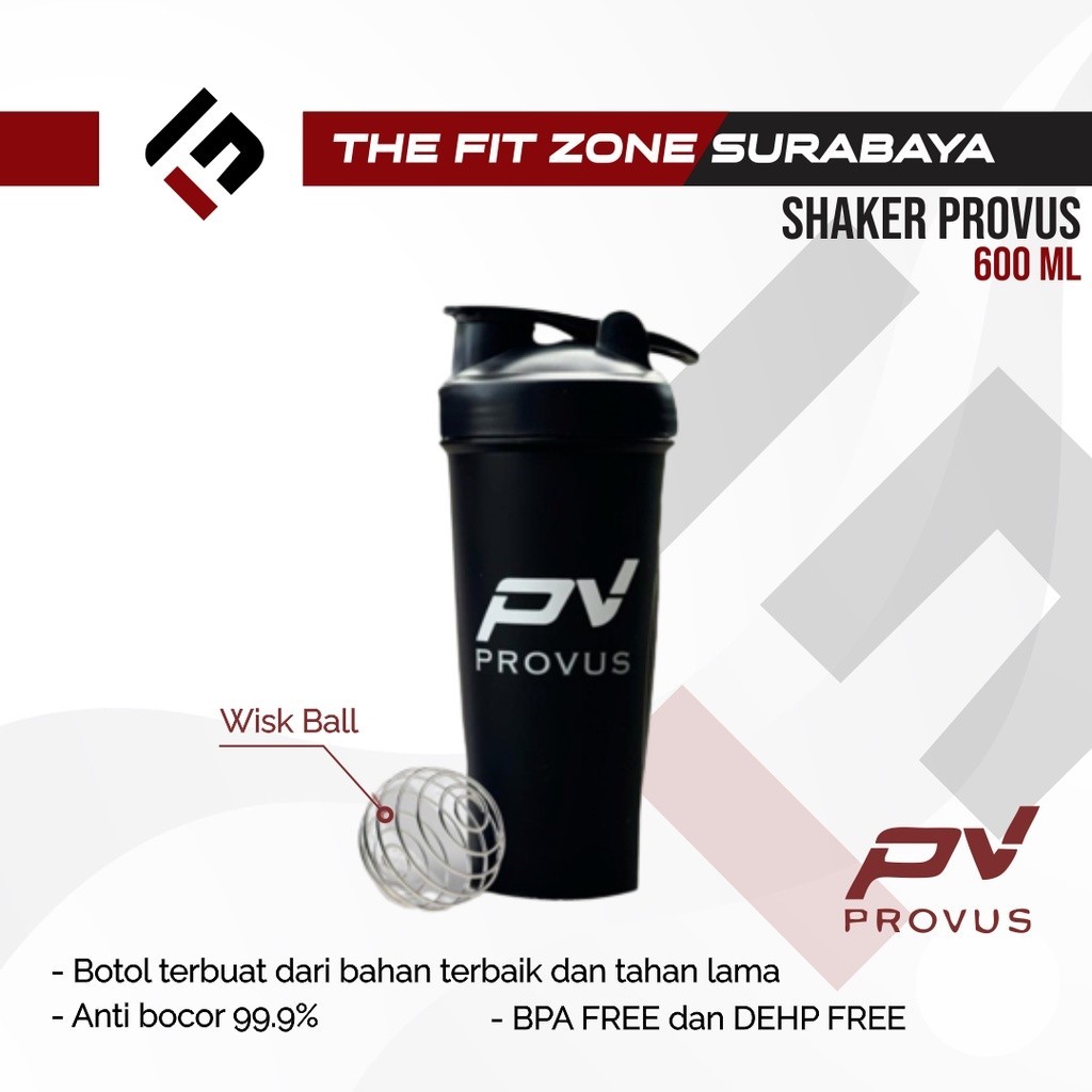Jual PROVUS Original And Limited Edition Shaker 600 Ml Botol Minum Gym ...