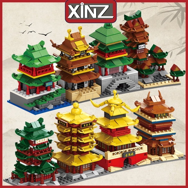 Jual XiNZ Brick Chinese Architecture Nano Balok Garden Cina Building ...