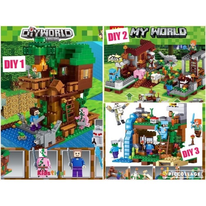 Jual minecraft lego brick diy world | Shopee Indonesia