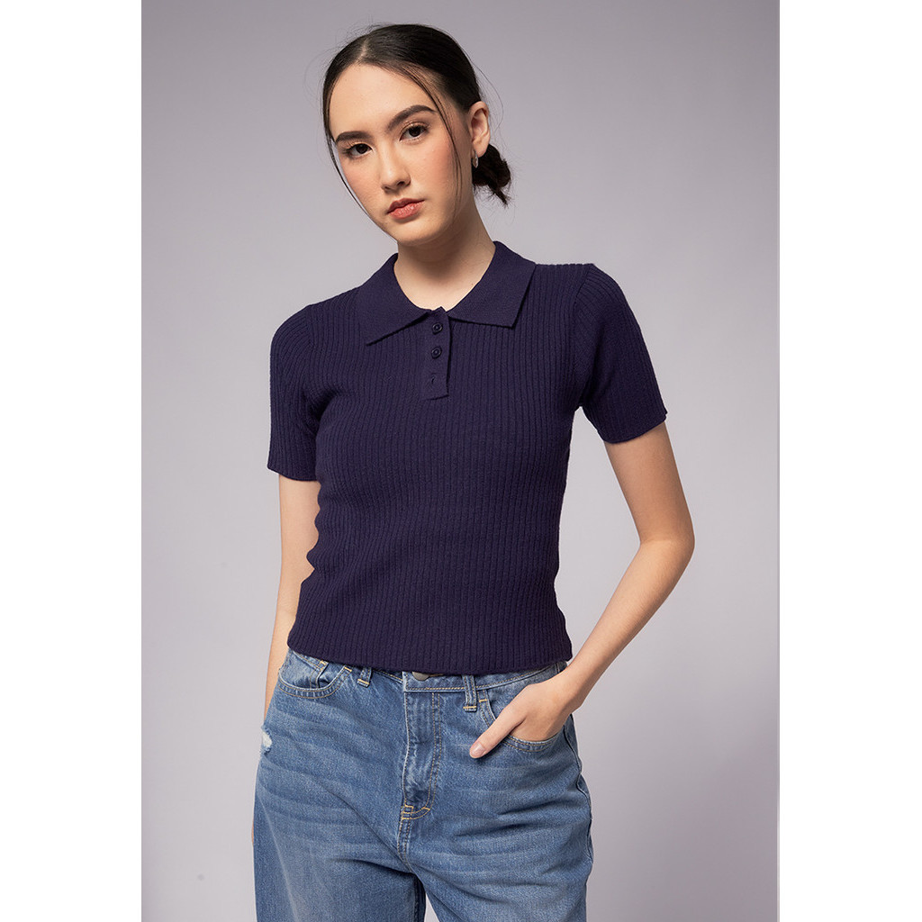 Jual Executive Short Sleeve Polo Shirt Navy | Shopee Indonesia