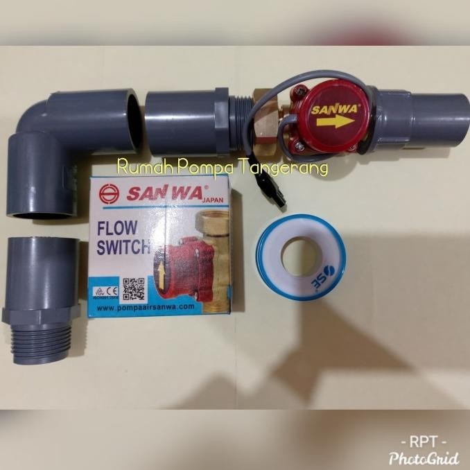 Jual Otomatis Pompa Dorong Flow Switch Sanwa Plus Sok Rucika 3/4"X1/2" | Shopee Indonesia