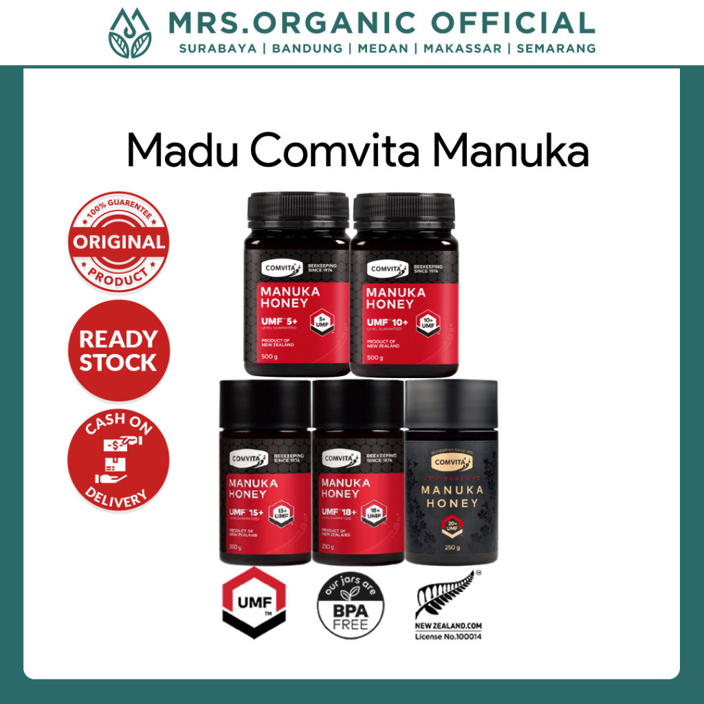 Jual Madu Manuka Honey Comvita UMF 5+ 10+ 15+ 18+ 20+ 250gr 500gr - Asli New Zealand Terbaik 100 ...