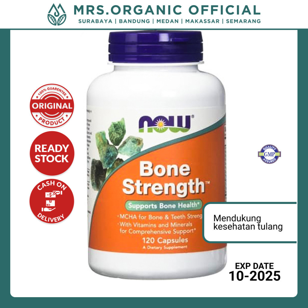 Jual Now Foods Bone Strength - 120 Capsules | Shopee Indonesia