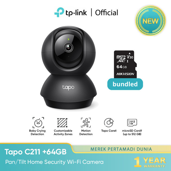 Jual Tp-Link Tapo C211 2K 3Mp Cctv Pan/Tilt Home Security Wi-Fi Camera | Shopee Indonesia