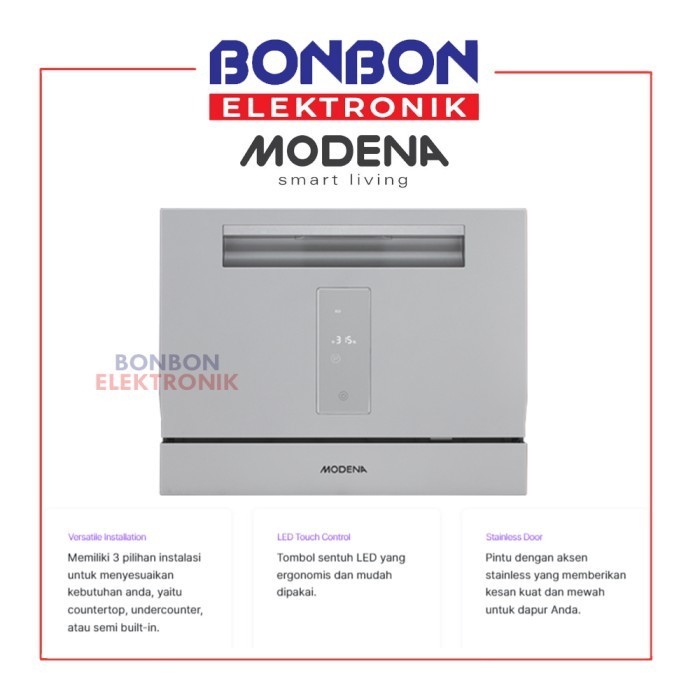 Jual Modena Built-In Dishwasher Wp 2060 S / Wp2060S Mesin Pencuci ...