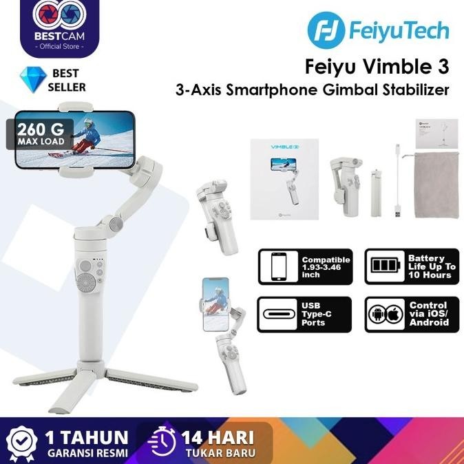 Jual Feiyu Vimble 3 Gimbal Stabilizer Hp Smartphone Feiyutech Tech Resmi | Shopee Indonesia