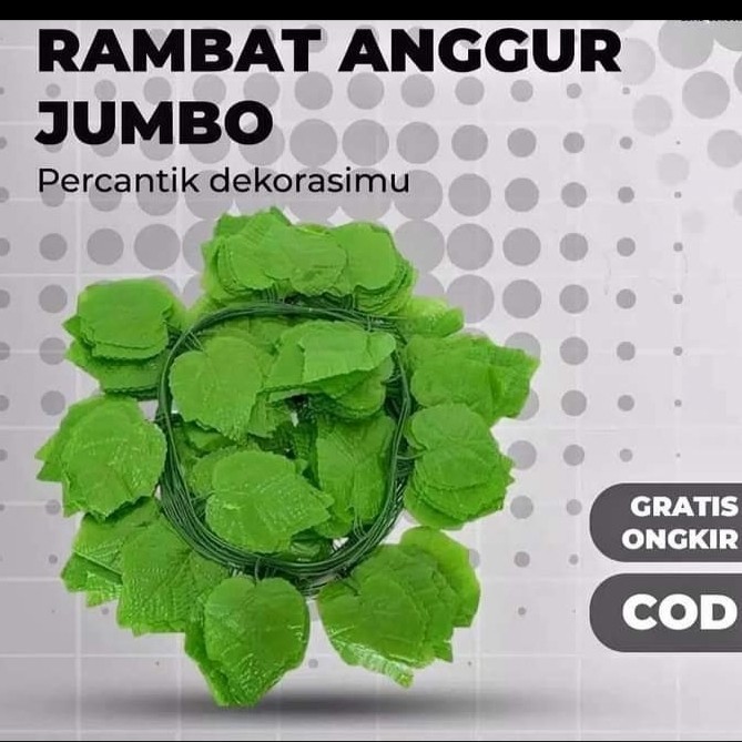 Jual Daun Rambat Hijau Muda Lusinan Artificial Plastik Palsu Dekorasi ...