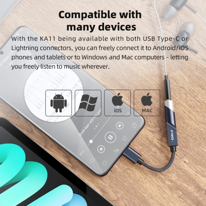Jual Fiio Ka11 Usb Dongle Type-C Lightning Dac & Headphone Amp In ...
