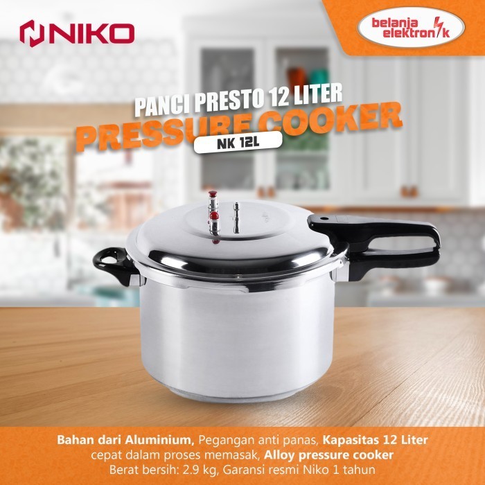 Jual Niko Panci Presto Pressure Cooker 12 Liter Nk 12L | Shopee Indonesia