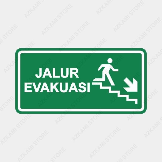 Jual monggo] Rambu Sign Jalur Evakuasi 40cm x 20cm Rambu K3 Plat ...