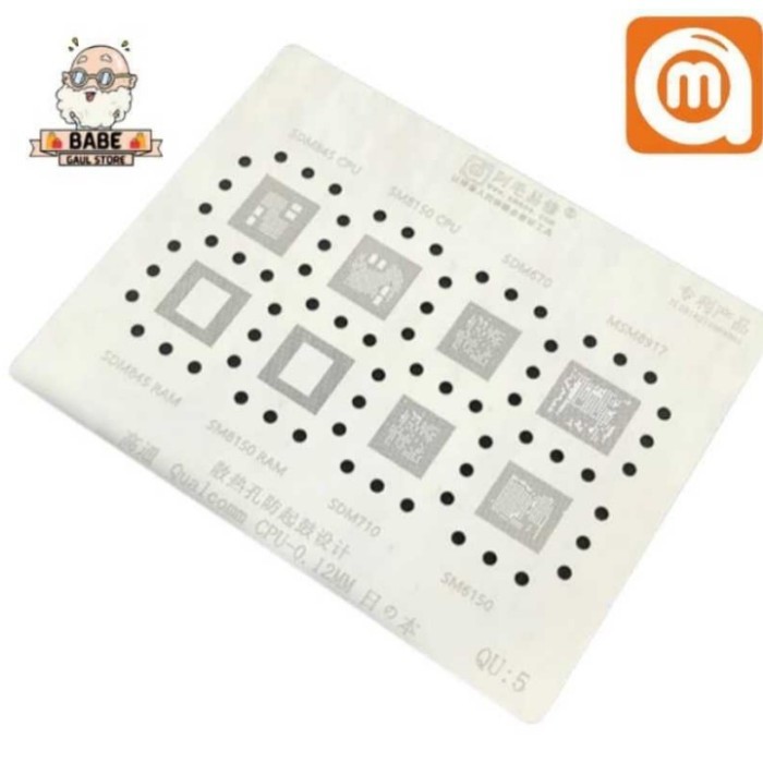 Jual PLAT CETAKAN IC BGA AMAOE QU5 SM8150 SDM845 SDM670 ORIGINAL QU 5 | Shopee Indonesia