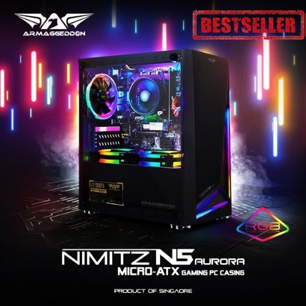 Jual Armaggeddon Nimitz N5 Aurora Micro Atx | Shopee Indonesia