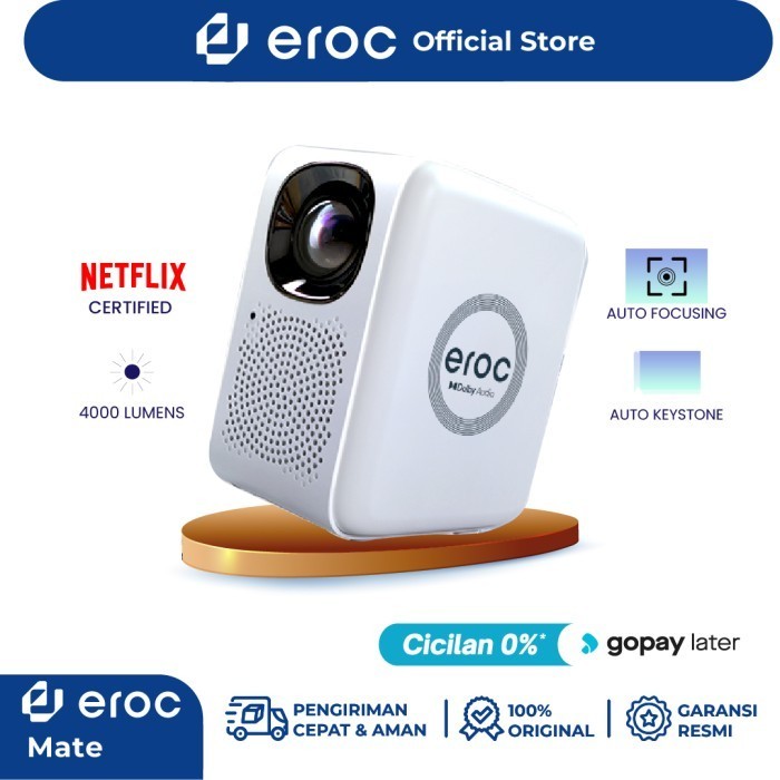 Jual Eroc Smart Projector - Youtube - Dolby Audio - Wifi - Mate Series ...