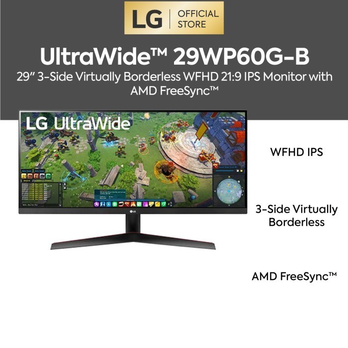 Jual Lg Ultrawide 29Wp60G-B 29" Wfhd Ips Monitor Amd Freesync Hdr10 ...