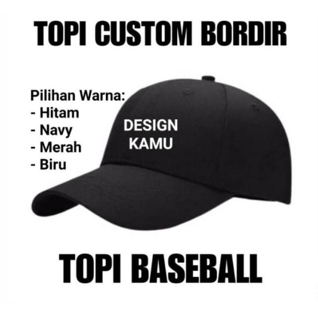 Jual Topi Baseball Distro Bordir Polos Custom Satuan Ring Besi Nama ...