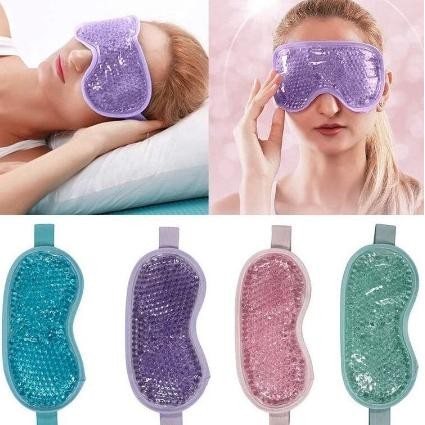 Jual Cooling Gel Eye Mask Sleep Bead Cold Hot Relax Puffy Compress ...