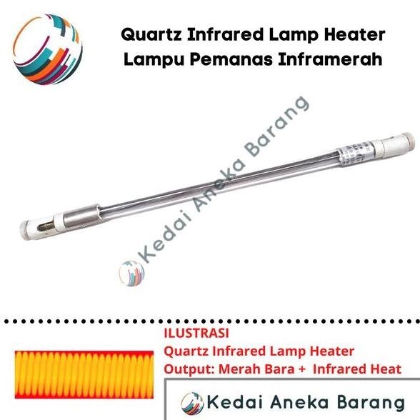 Jual Quartz Heater 220V AC 40cm 500W 20mm Lampu Infrared Lamp Pemanas ...