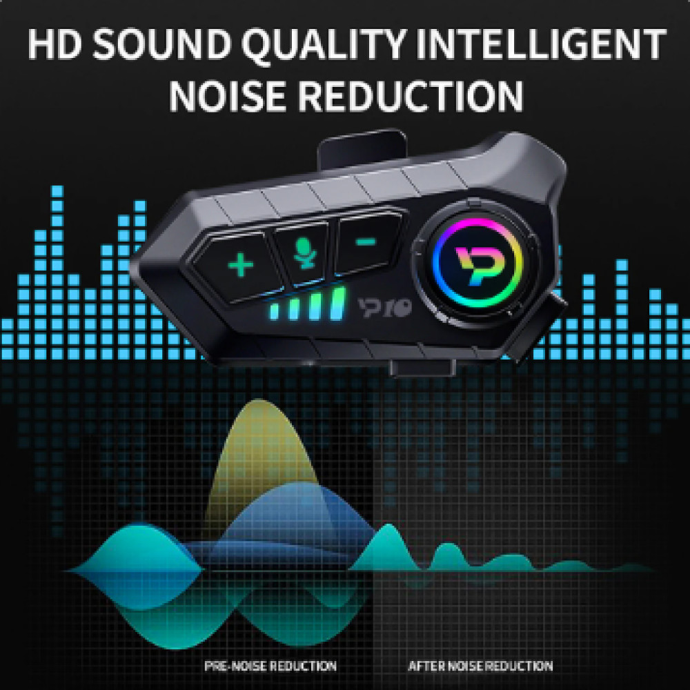 Jual Intercom Helm Bluetooth Radio FM Headset Helmet Motorcycle - Y10 ...