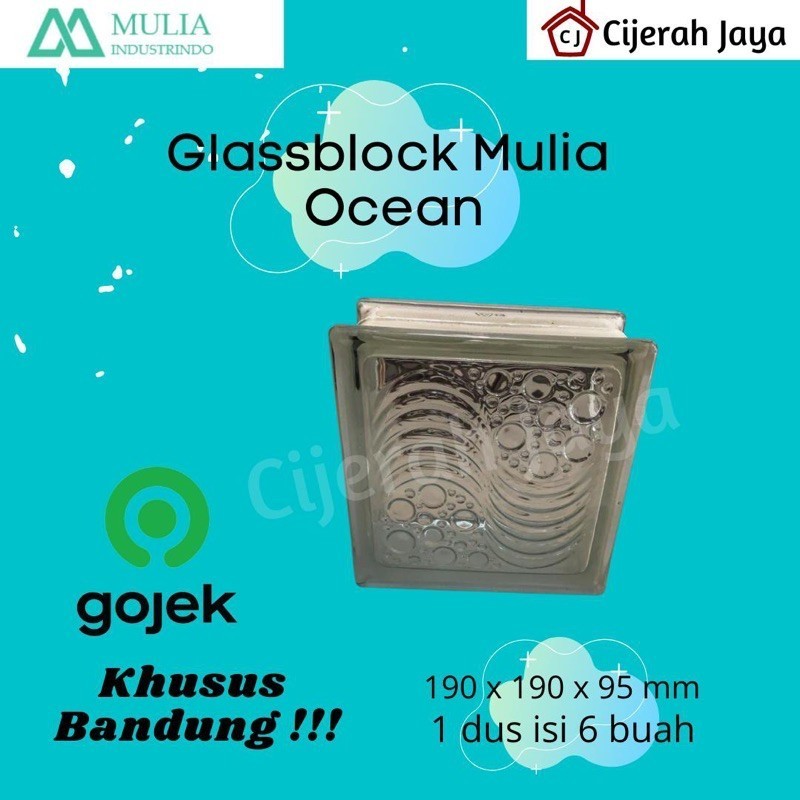 Jual Glassblok Mulia OCEAN VIEW / Glasblok Glassblock Kaca Mulia GOJEK ...