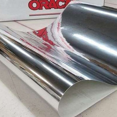 Jual New Oracal 351-001 Metalized Film Chrome Mirror Silver Sticker ...