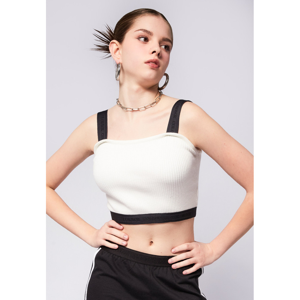 Jual COLORBOX Logo Tape Tanktop Off White | Shopee Indonesia