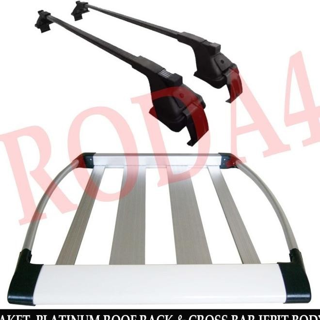 Jual Paket Rak Mobil Roof Rack Platinum & Cross Bar Jepit Body Avanza ...